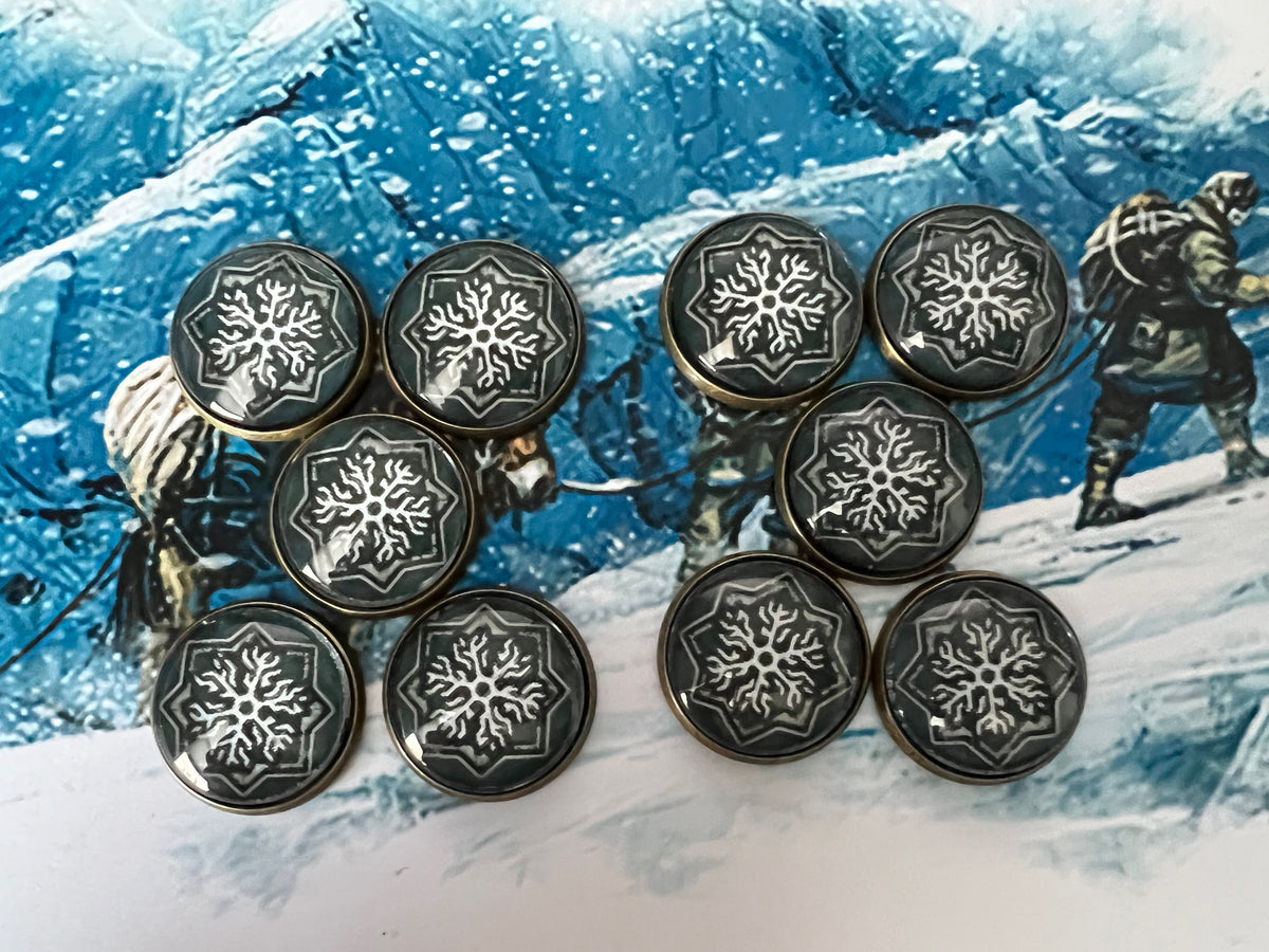 Arkham Horror Edge of the Earth Frost Tokens. 10 Frost tokens in total ...